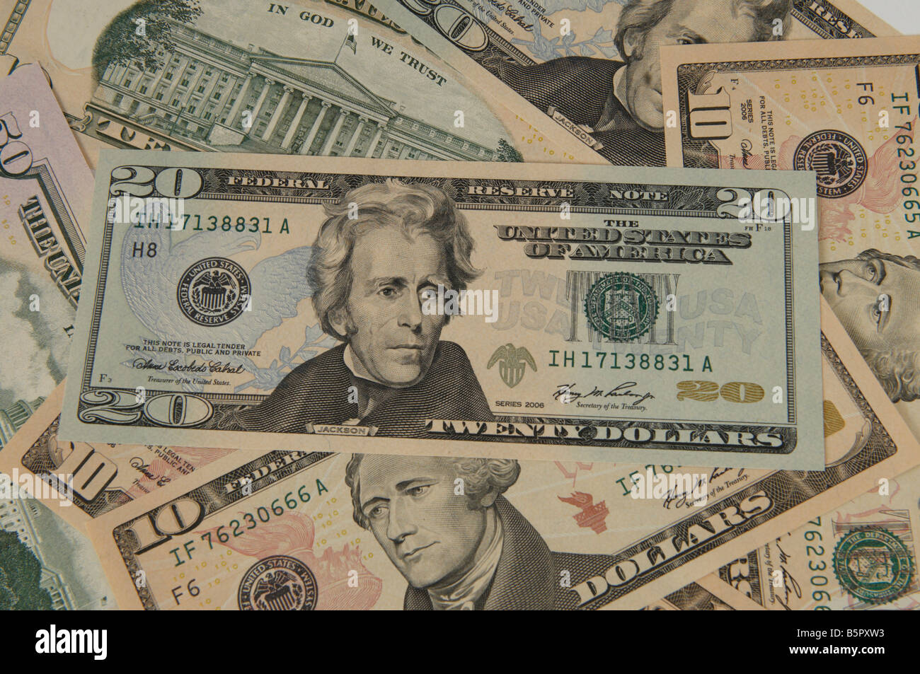 close-up Pile of American Dollars bank notes Stock Photo - Alamy