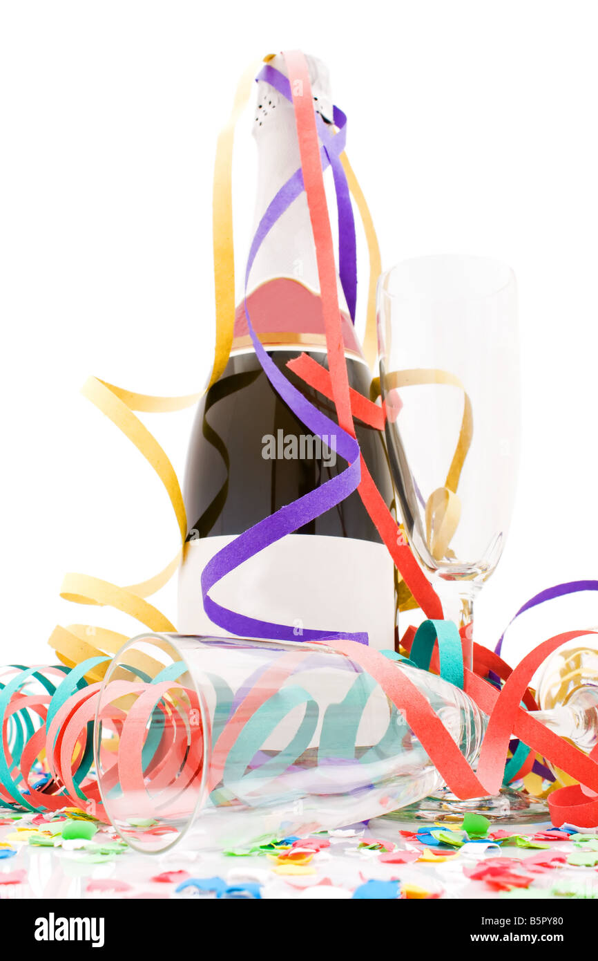 Empty champagne flutes bottle hi-res stock photography and images - Alamy