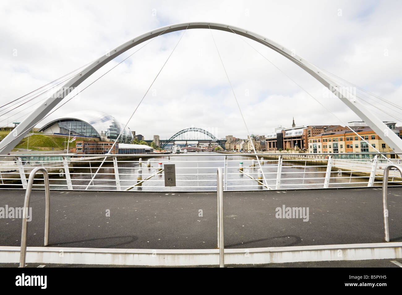 The Gateshead Millennium Bridge over the River Tyne, NewcastleGateshead ...