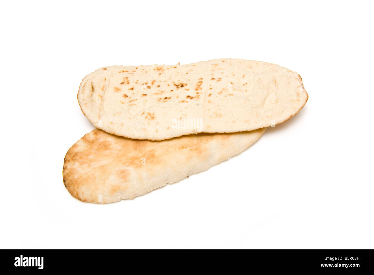 Pita bread isolated on a white studio background Stock Photo - Alamy