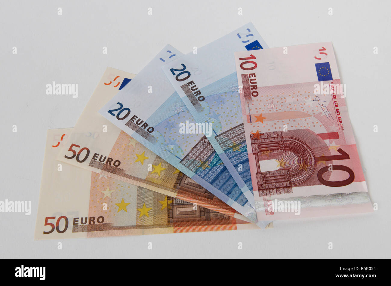 A studio photo of close up Euro bank notes Stock Photo - Alamy