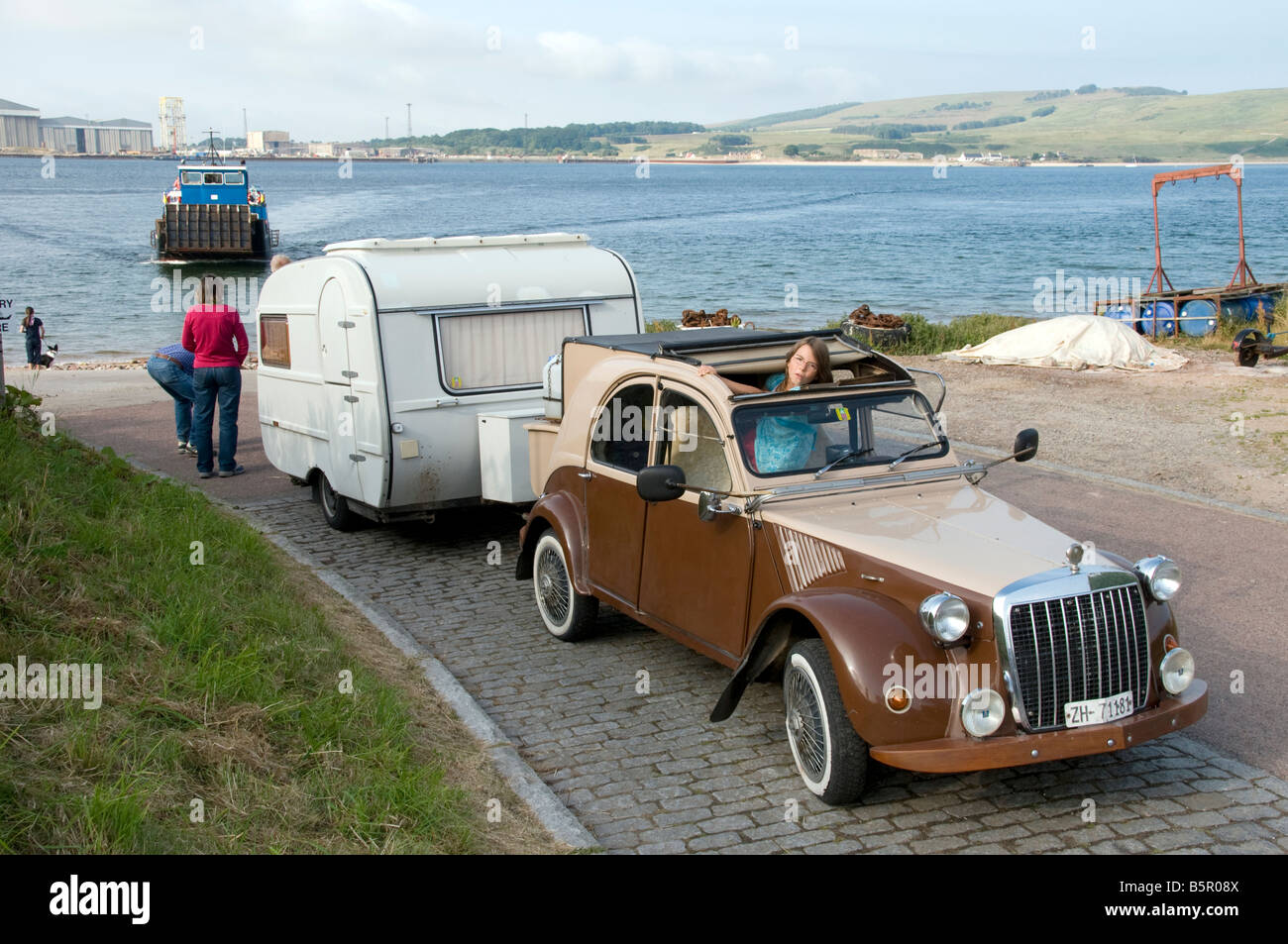 Cromarty ferry The smallest car ferry in the UK off loading and loading ...