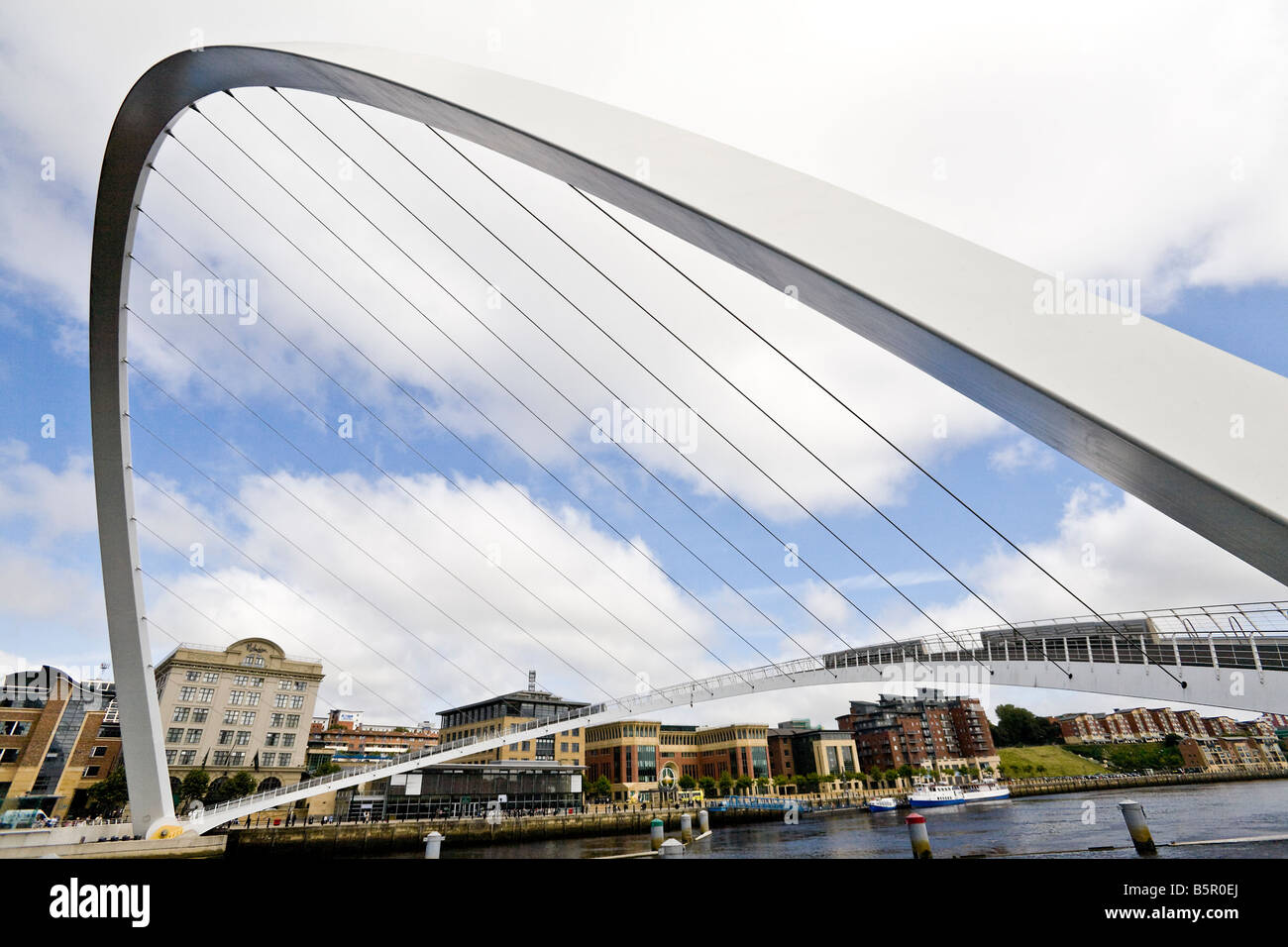 The Gateshead Millennium Bridge over the River Tyne, NewcastleGateshead ...