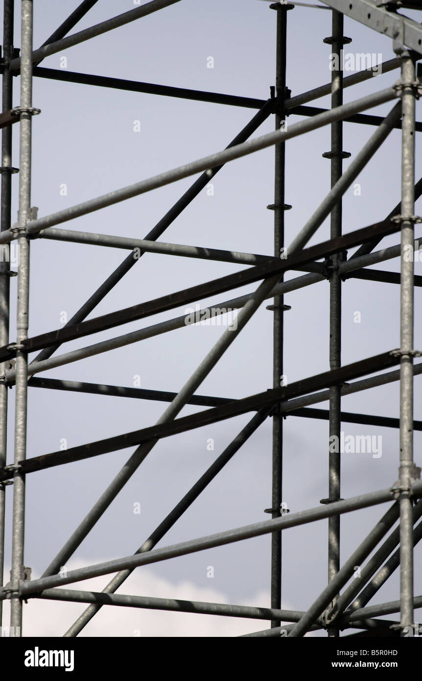 Colour image of a stadium stand or steel scaffolding Stock Photo - Alamy