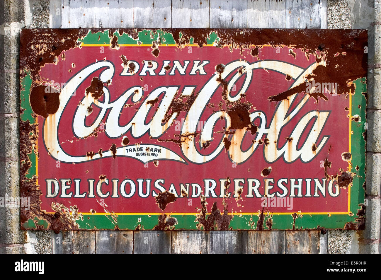 Old Coca-Cola sign on the side of a building Stock Photo - Alamy