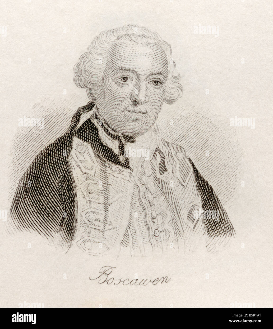 Edward Boscawen, 1711 - 1761. British Admiral and member of parliament ...