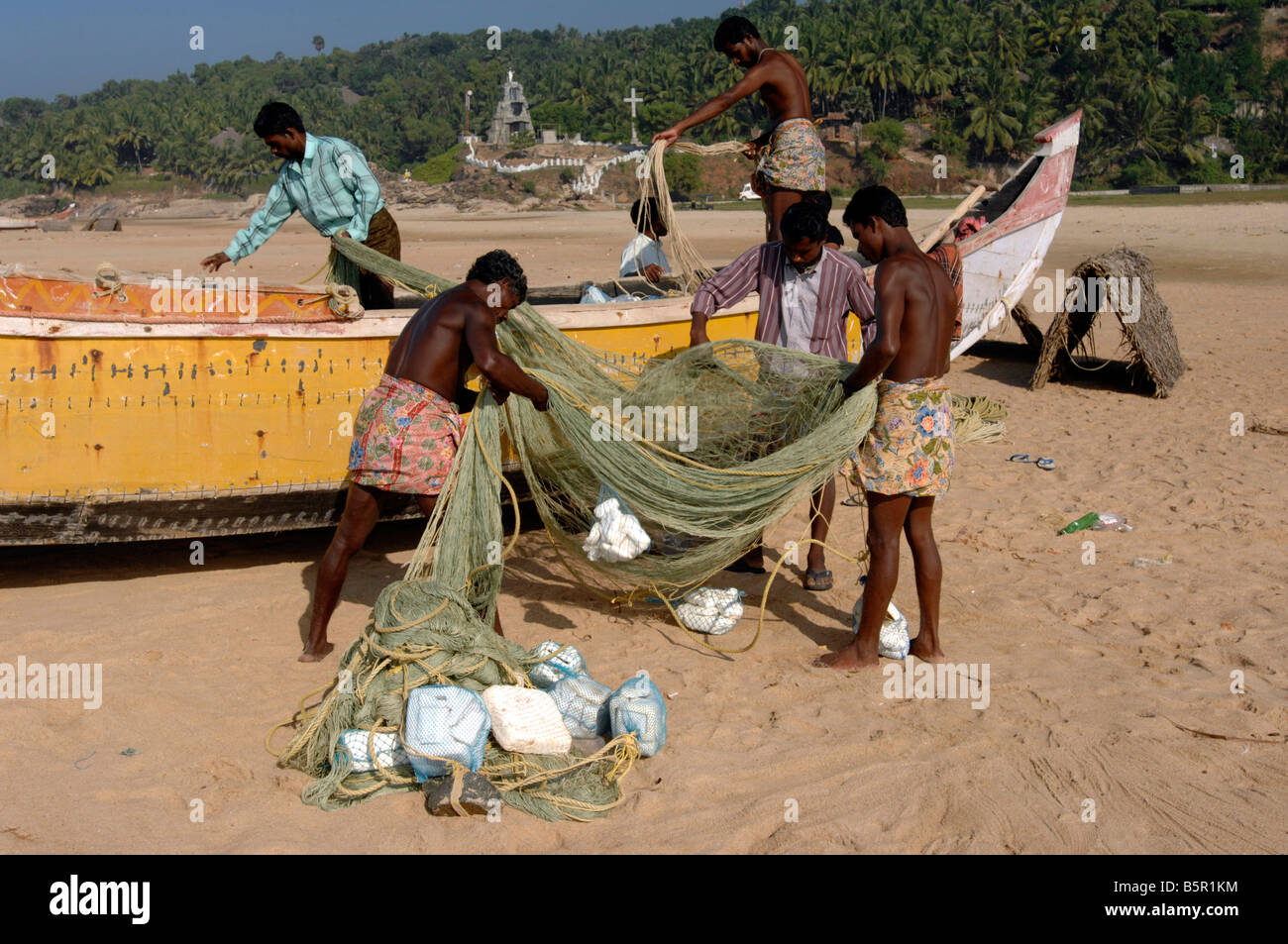 Fishermen from village chowara attend hi-res stock photography and ...