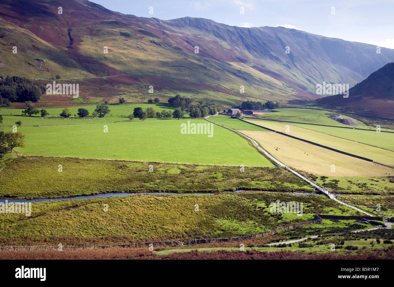 Looking back down to Wharnscale Bottom from "Scarth Gap Stock Photo - Alamy