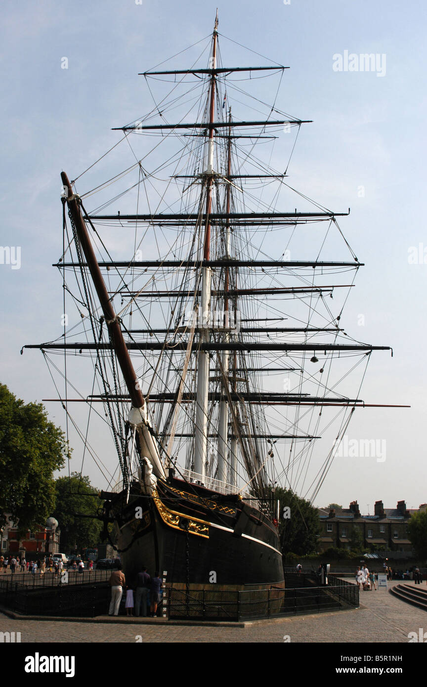 Cutty Sark Tea Cutter at the dry dock in Greenwich Stock Photo - Alamy