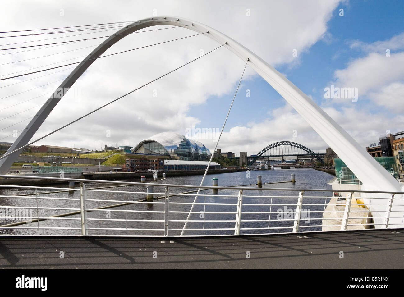 The Gateshead Millennium Bridge over the River Tyne, NewcastleGateshead ...