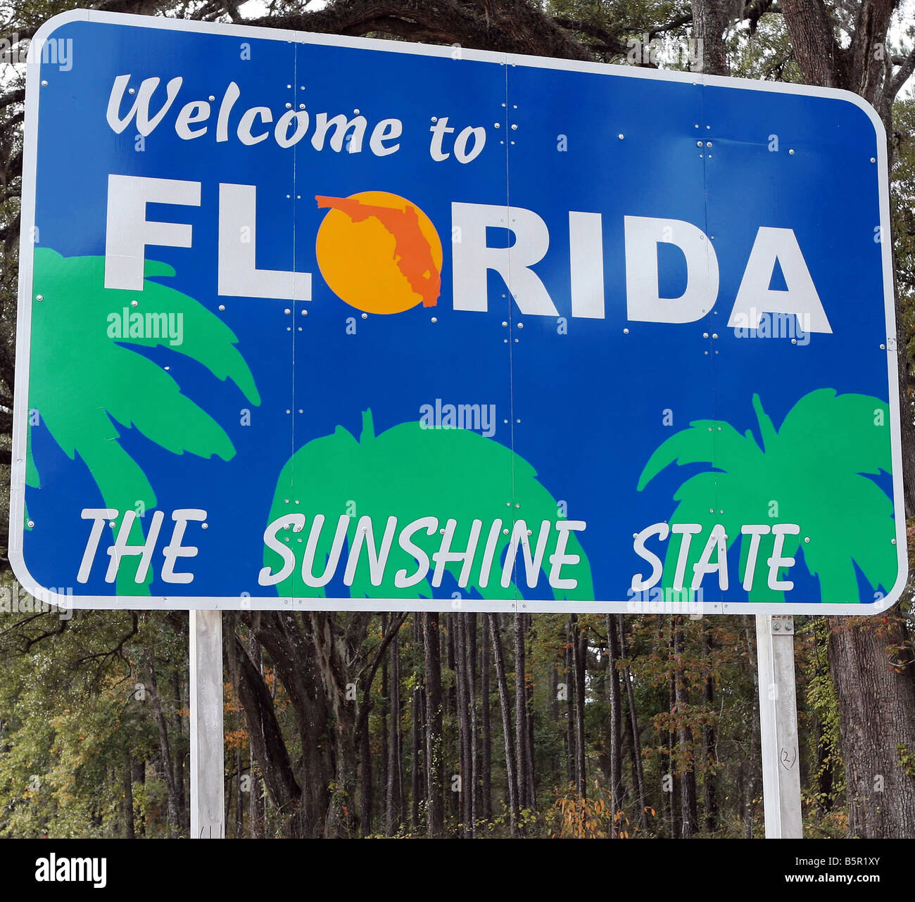 A welcome sign at the Florida state line Stock Photo - Alamy