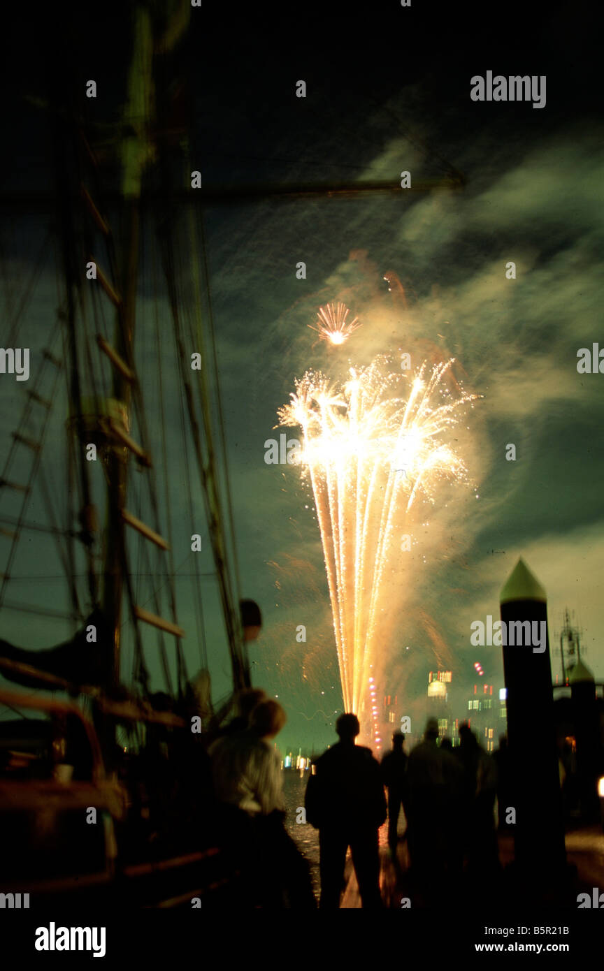 Firework show Boston Stock Photo - Alamy
