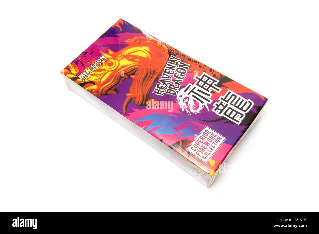 Box of Fireworks isolated on a white studio background Stock Photo - Alamy