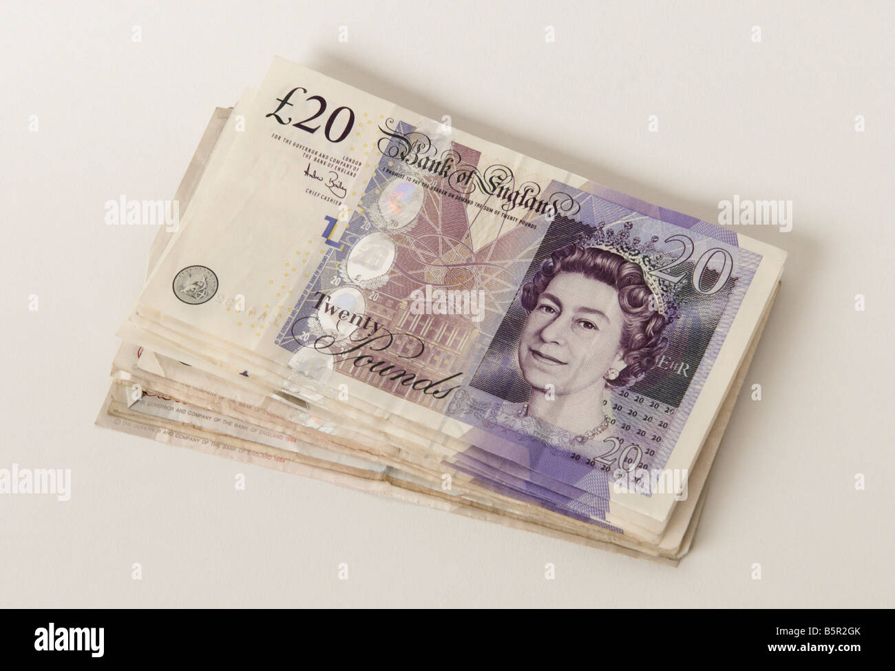 A pile of British Pound banks notes Stock Photo - Alamy