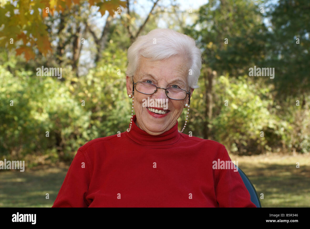 Smiling Senior Citizen Stock Photo - Alamy