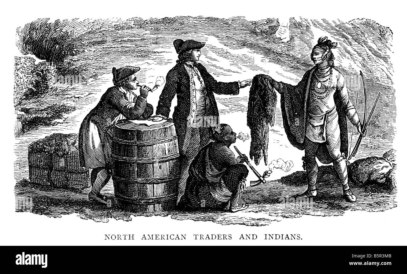 Native american trade Black and White Stock Photos & Images - Alamy