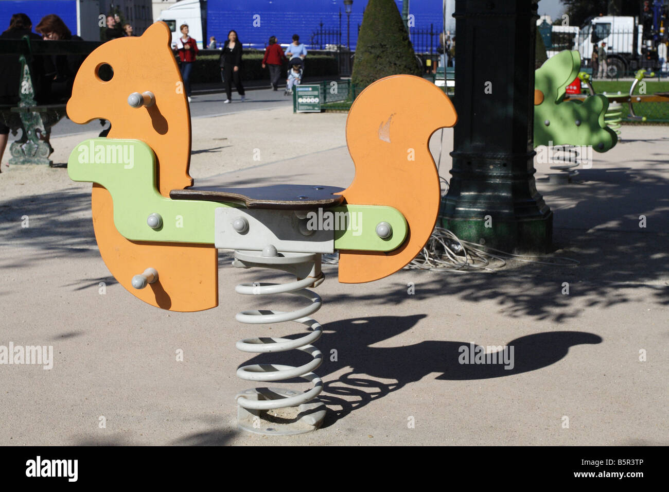 Children's playground toy in the shape of a squirrel. In Paris but ...