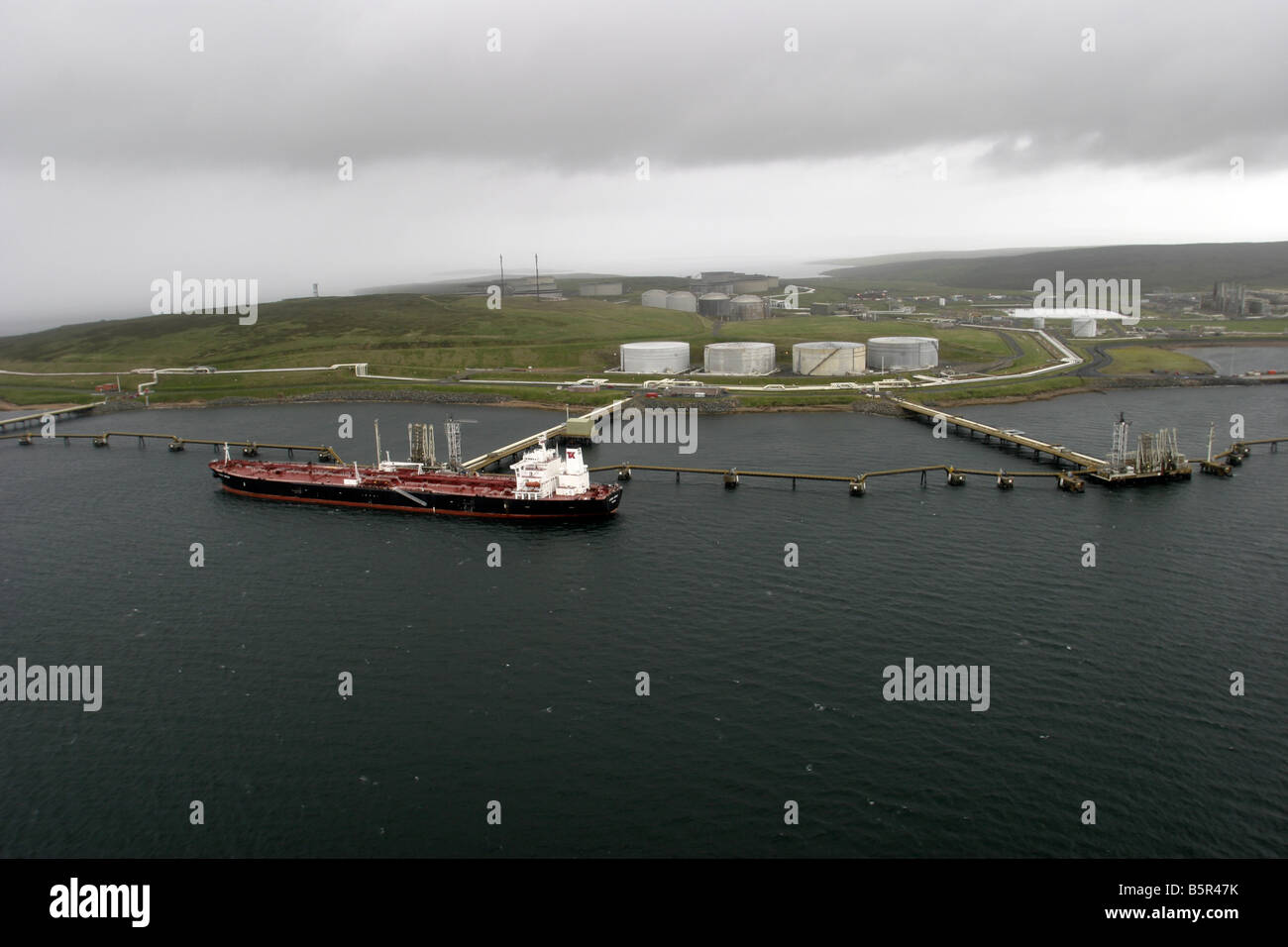 Sullom Voe Oil Terminal Shetland Stock Photo - Alamy