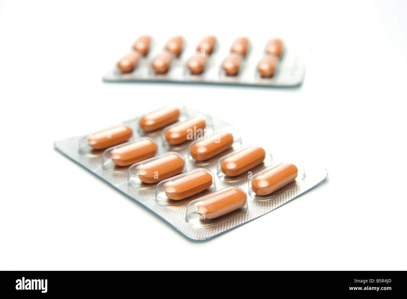 Prescription tablets isolated against a white background Stock Photo ...