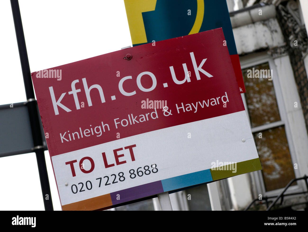 A row of to let and for sale signs outside a maisonette in London ...