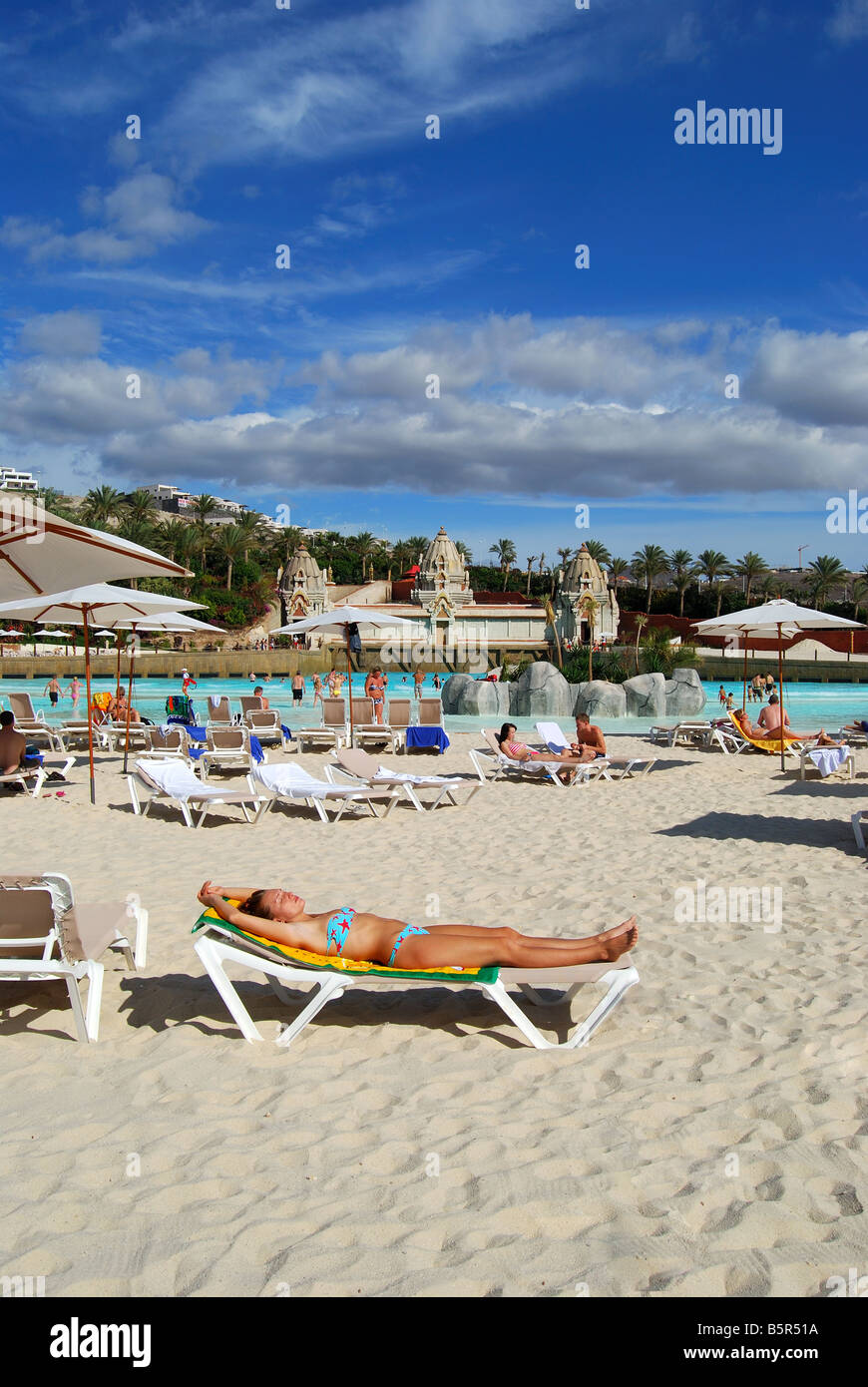 Wave Palace and Lagoon, Siam Park Water Kingdom Theme Park, Costa Adeje ...