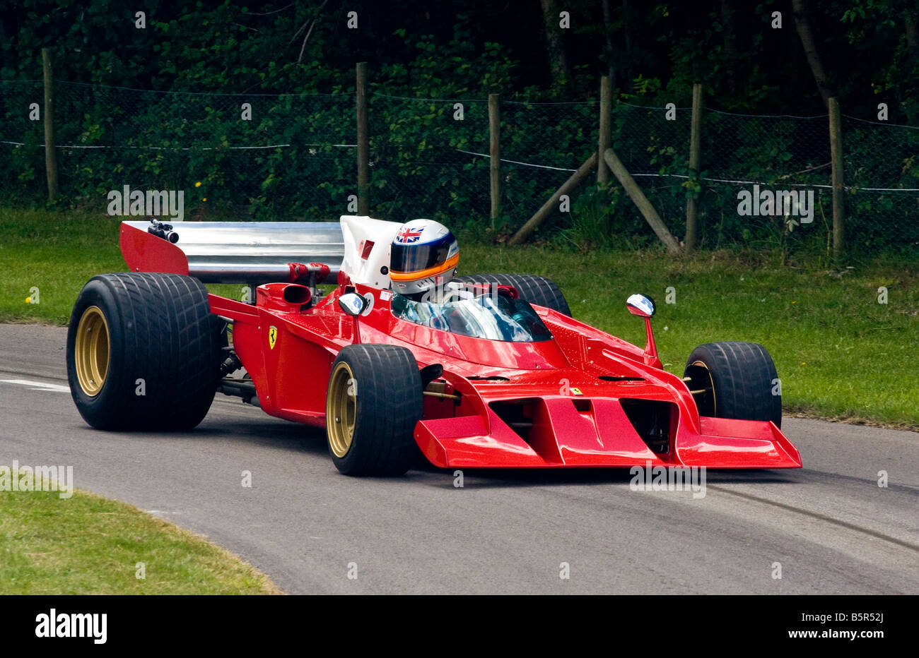 1972 Ferrari 312 B3S "Spazzaneve" with driver Derek Bell at the 2008 ...