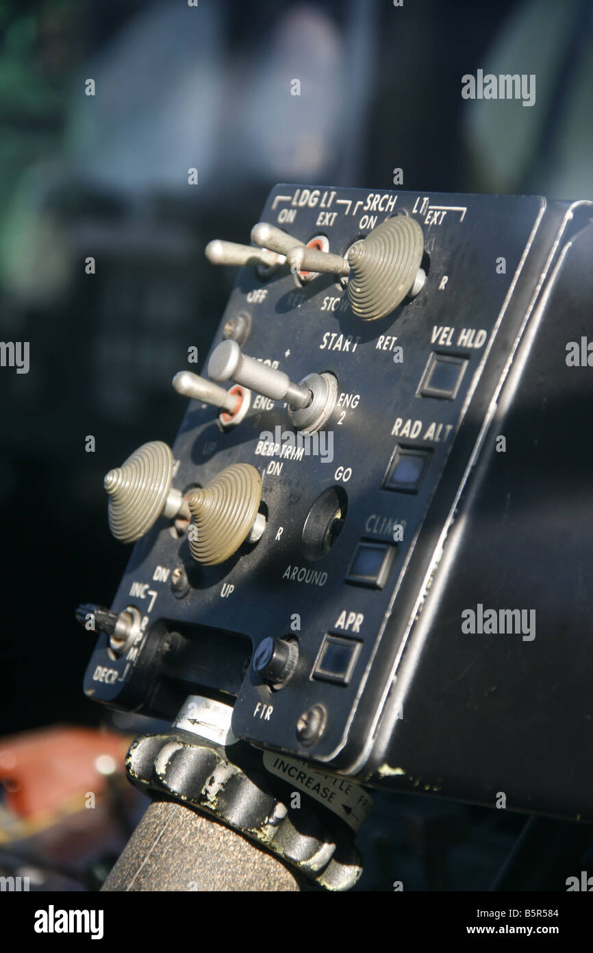 onboard pilot instruments inside helicopter Stock Photo - Alamy