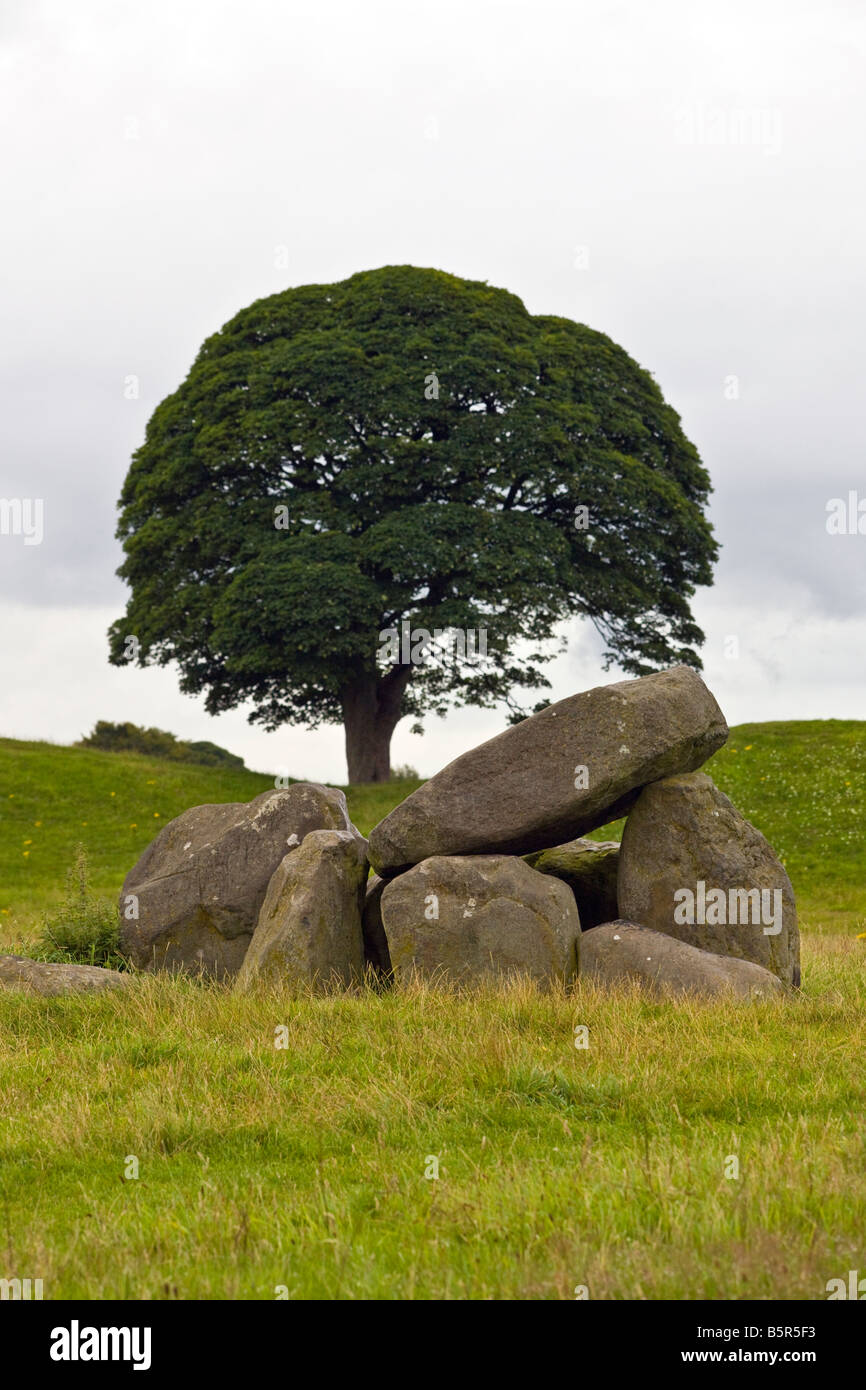 dolmen grave, Giant's Ring, Lagan valley, Belfast, Northern Ireland ...