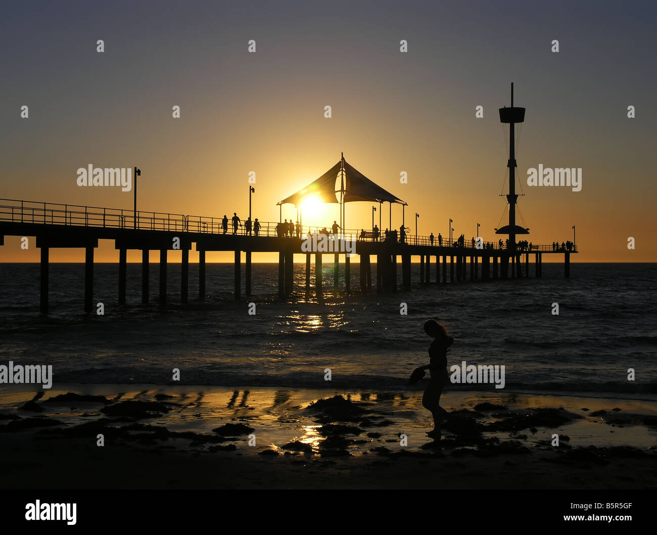 Brighton Jetty Sunset Stock Photo - Alamy