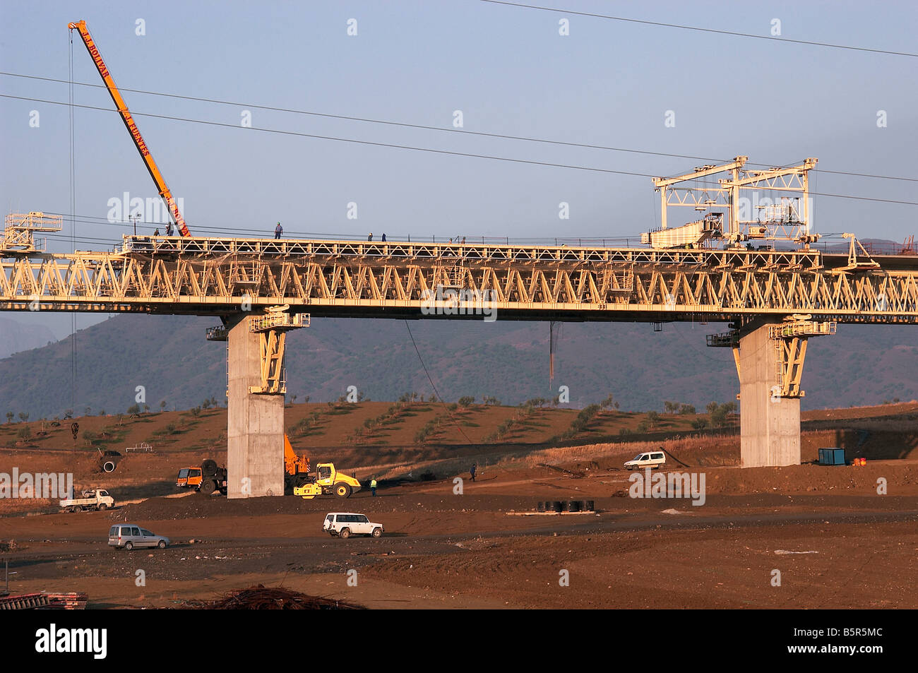 Bridge construction for Spain's high speed train AVE Malaga province ...