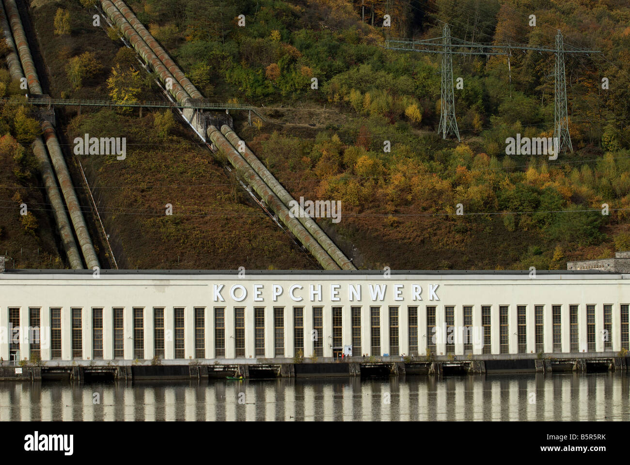 Pumped storage hydroelectric power station, Hengstey near Hagen, North ...