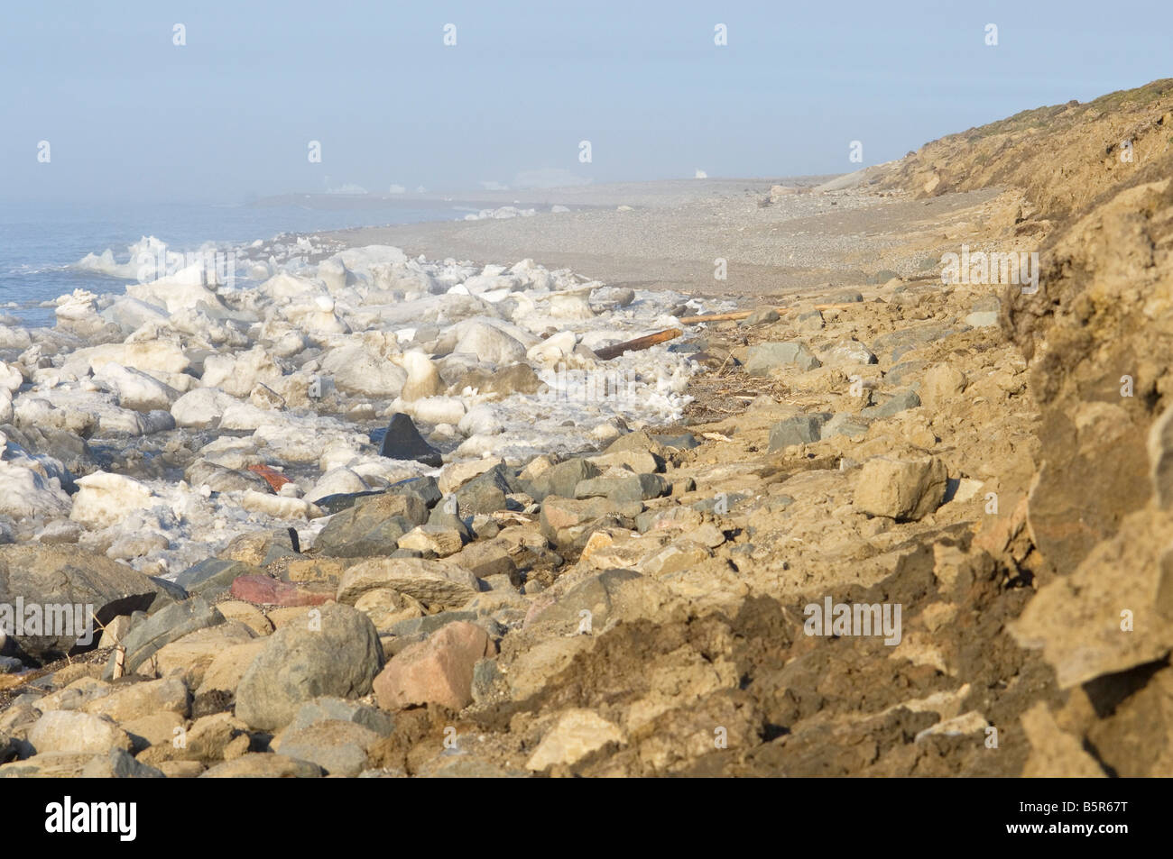 shorefast ice pack ice ice ice floe melting floating water sunset ...