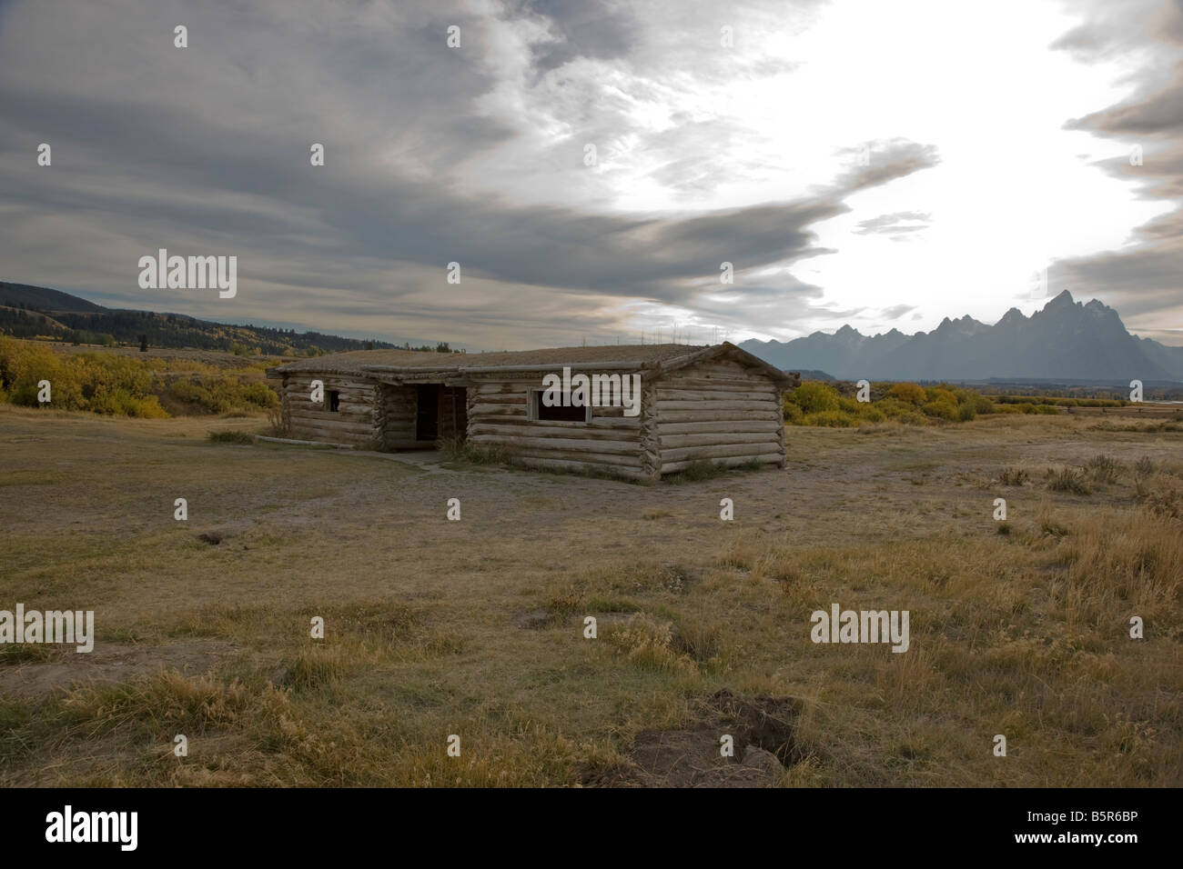 Historic Cunningham cabin Grand Teton National Park Wyoming USA Stock ...