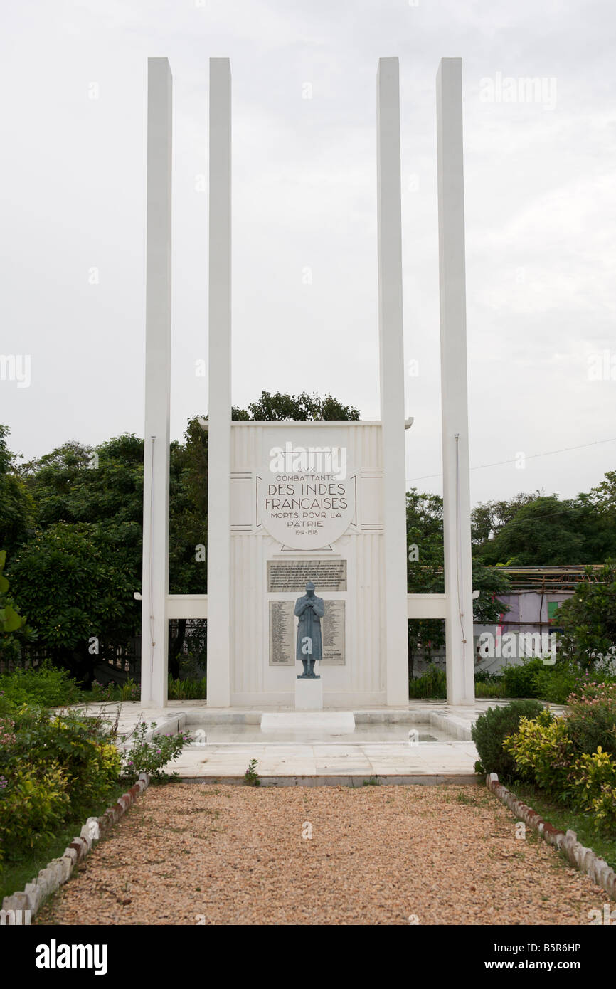 French war memorial in Pondicherry India Stock Photo - Alamy