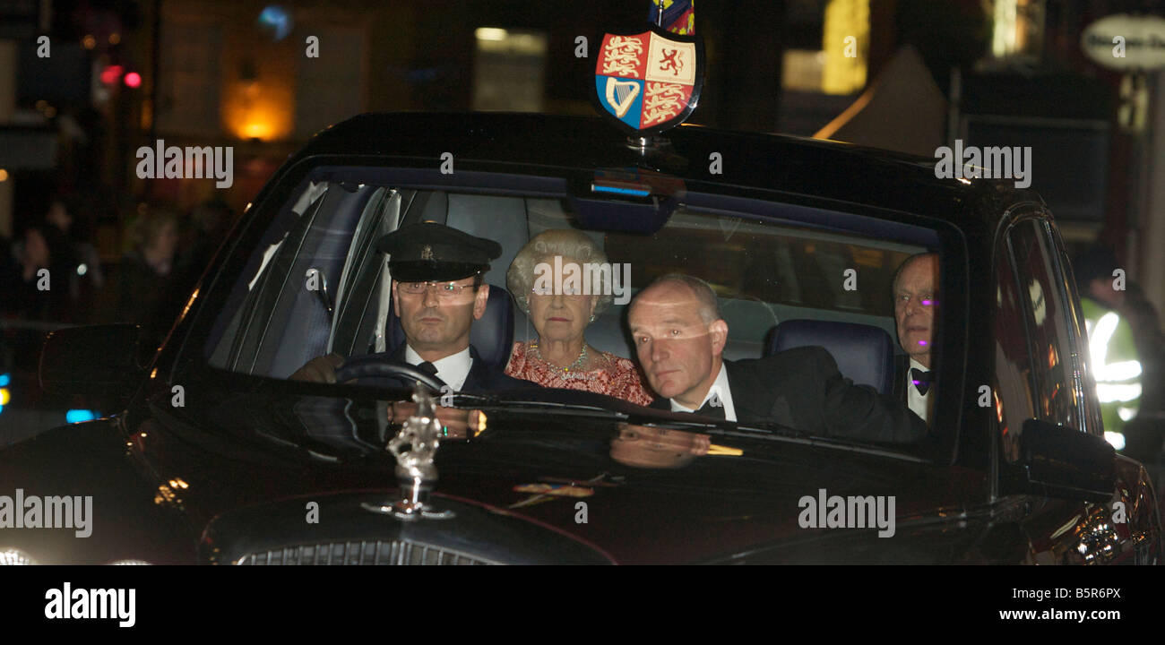 Her majesty the Queen attending The Royal Premier of A bunch of ...