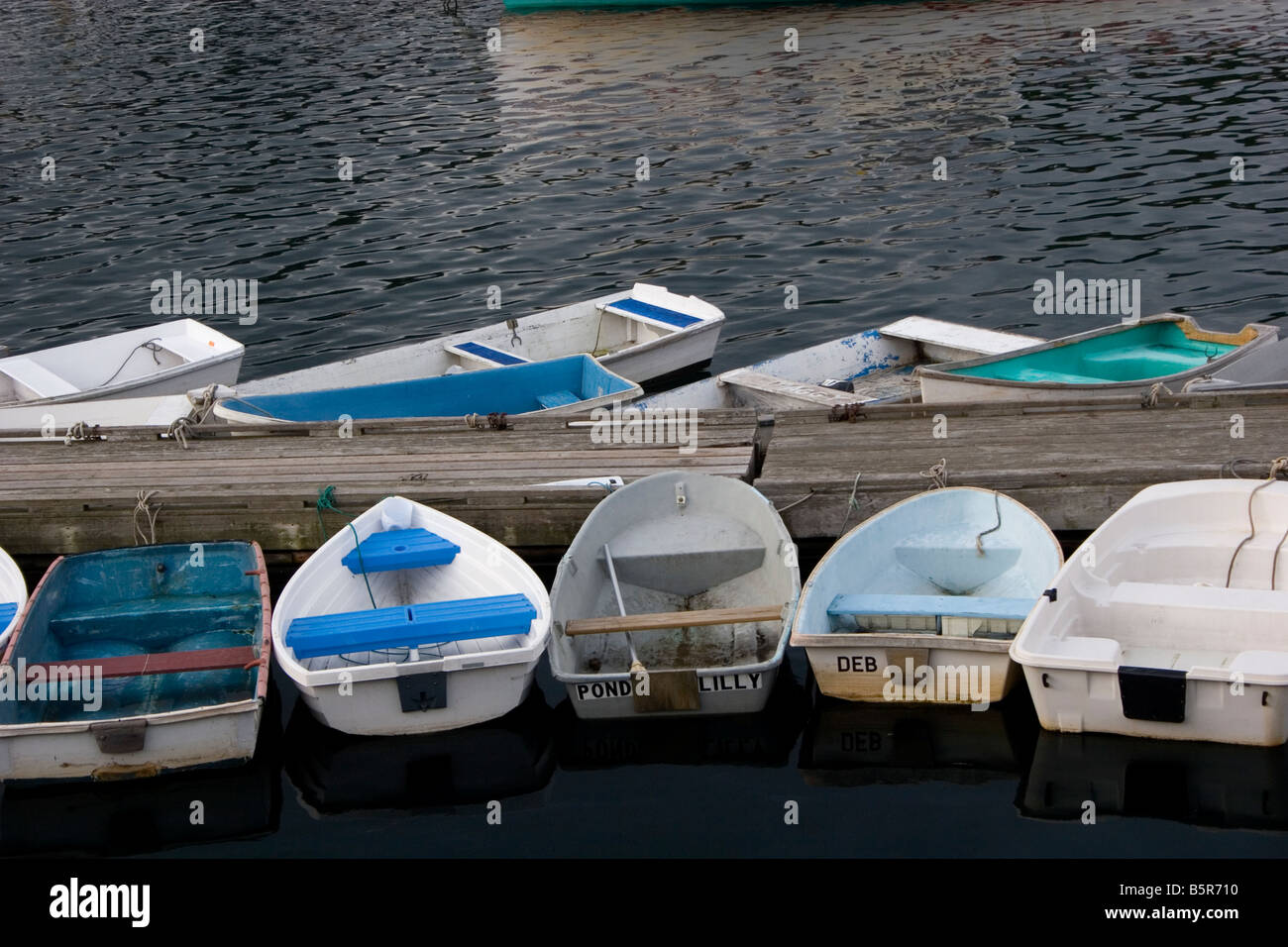 Rowboats in Perkins Cove Maine Stock Photo - Alamy
