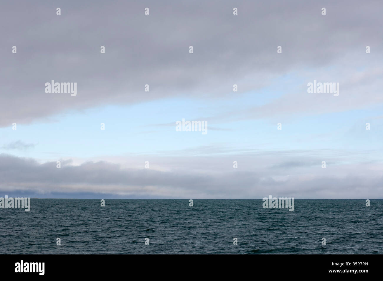 view of clouds and fog over the Beaufort Sea Arctic Ocean off the coast ...