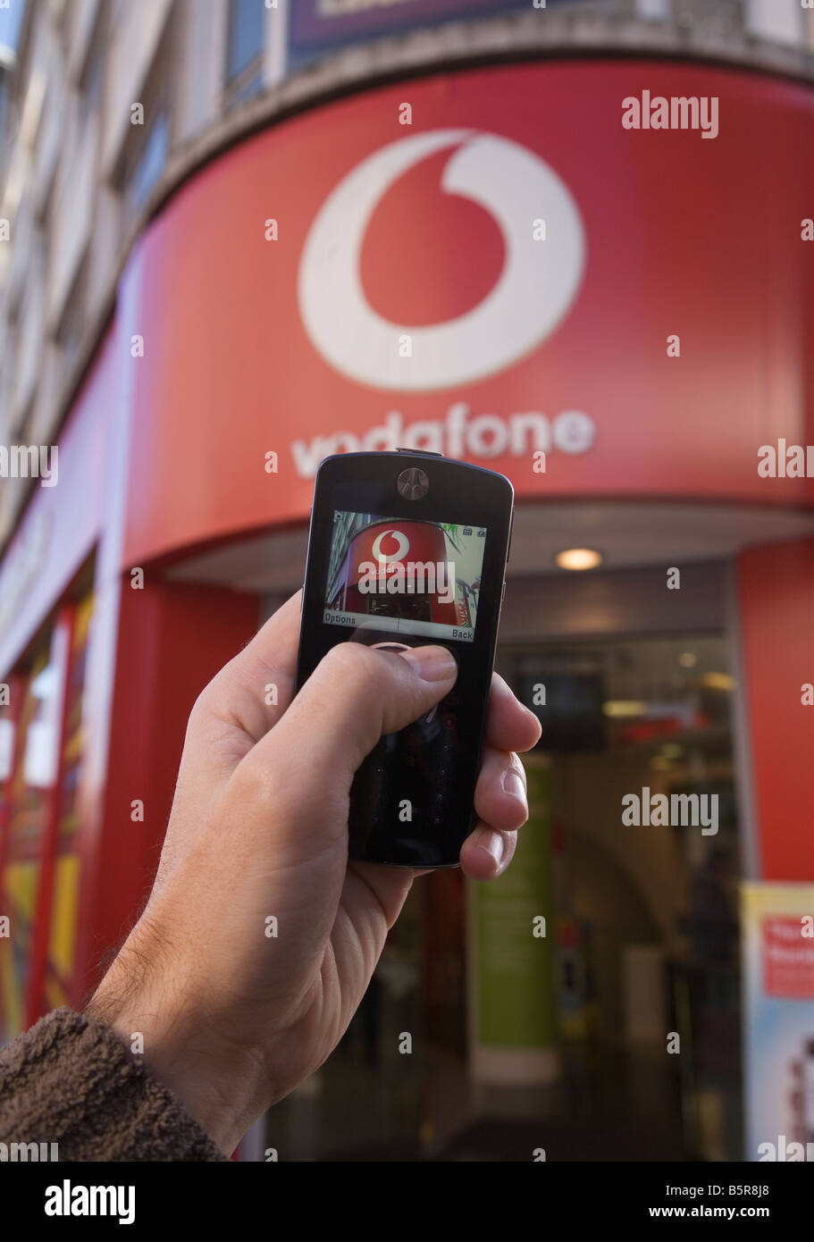 Vodafone mobile phone shop Stock Photo - Alamy