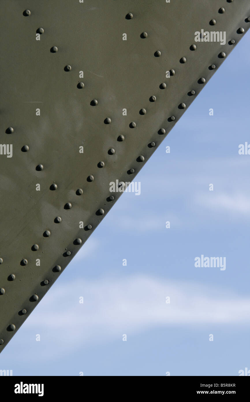 close up detail of green metal panels on aircraft Stock Photo - Alamy
