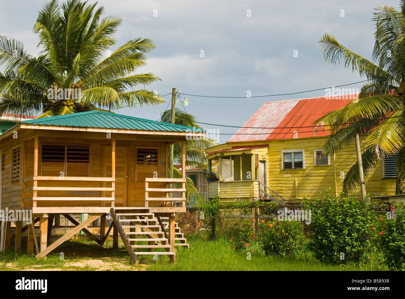 Belize City homes local architecture small wood buildings metal roofs ...