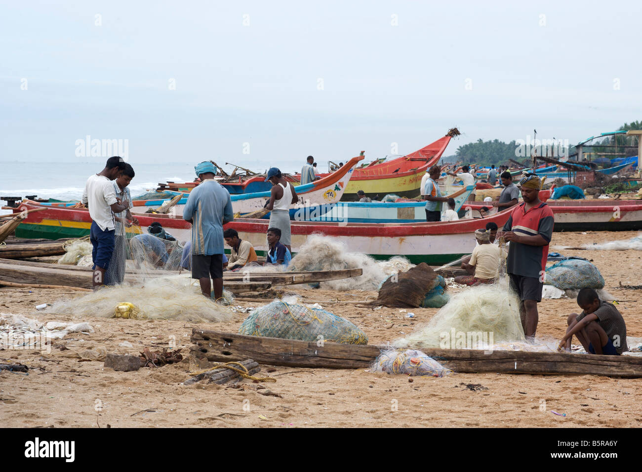 Pondicherry india beach hi-res stock photography and images - Alamy