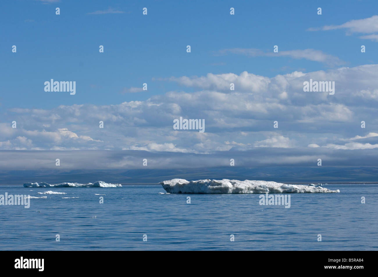 melting shorefast ice in the Beaufort Sea Arctic Ocean off the coast of ...