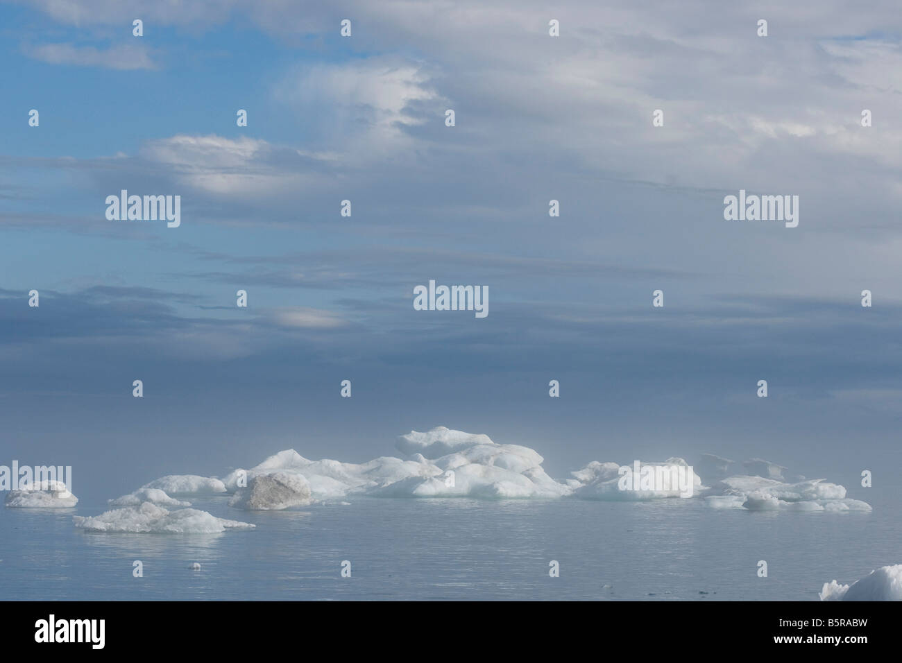 melting shorefast ice in the Beaufort Sea Arctic Ocean off the coast of ...