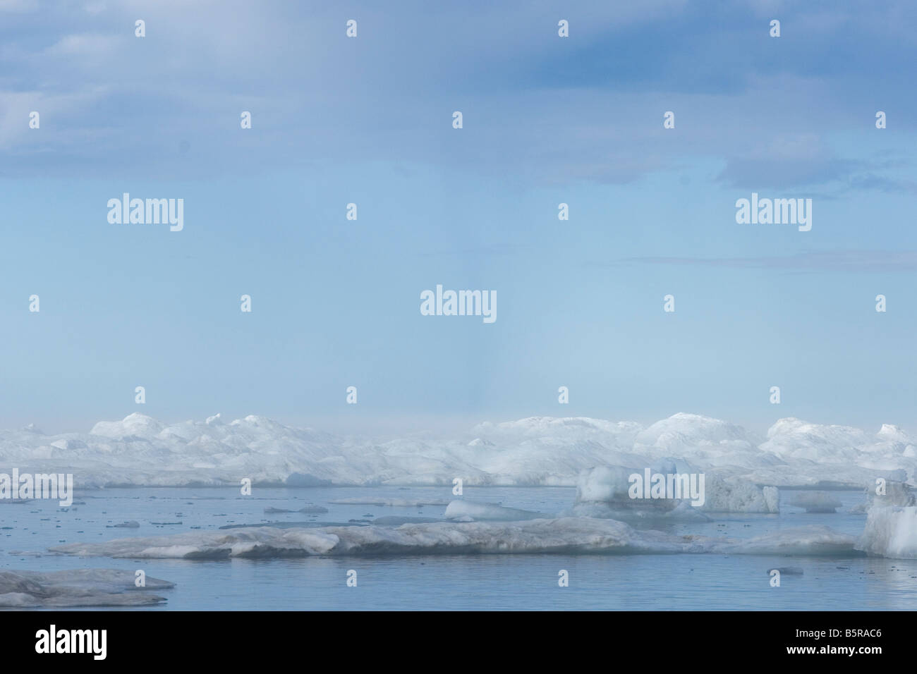 melting shorefast ice in the Beaufort Sea Arctic Ocean off the coast of ...