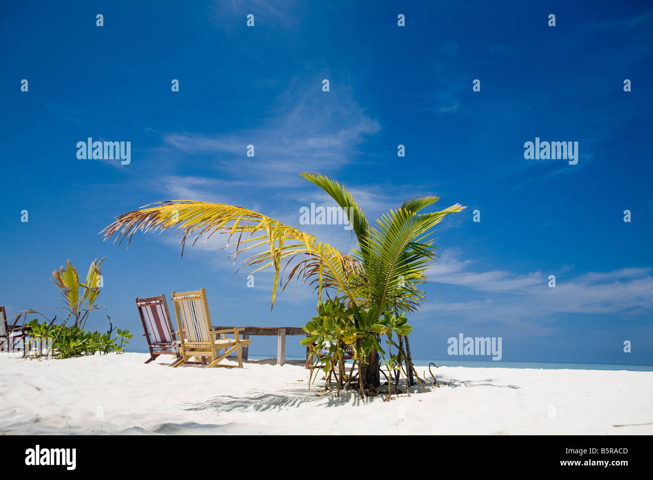 Table For Two On The Beach Stock Photo - Alamy