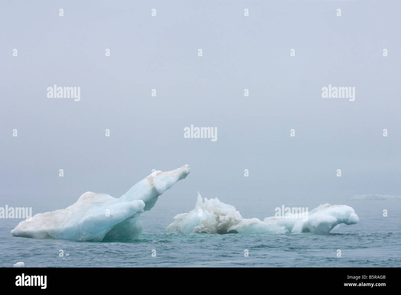 melting shorefast ice in the Beaufort Sea Arctic Ocean off the coast of ...