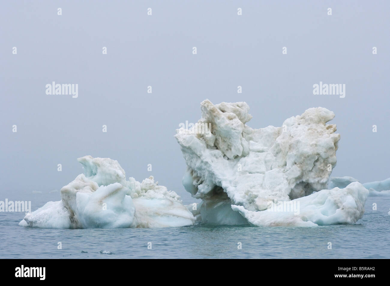 melting shorefast ice in the Beaufort Sea Arctic Ocean off the coast of ...