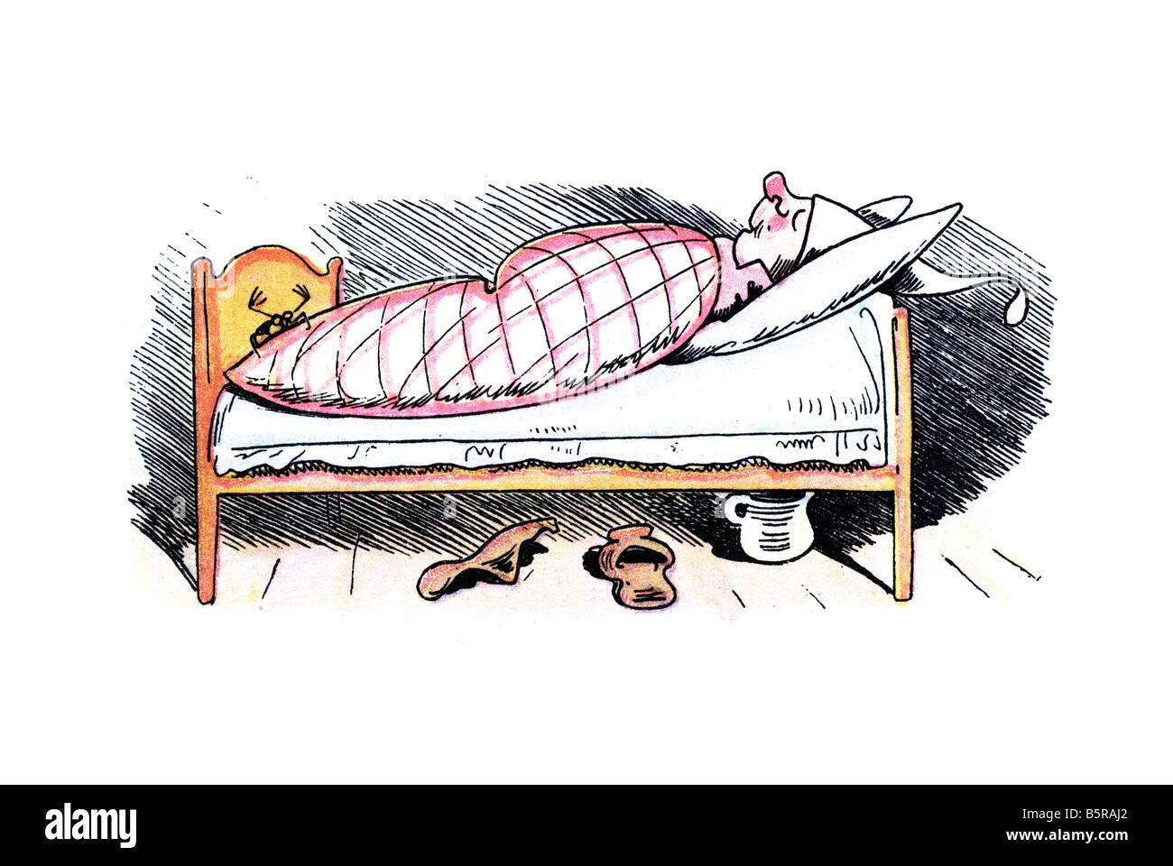 uncle Fritz lies in bed, Max and Moritz A Story of Seven Boyish Pranks ...