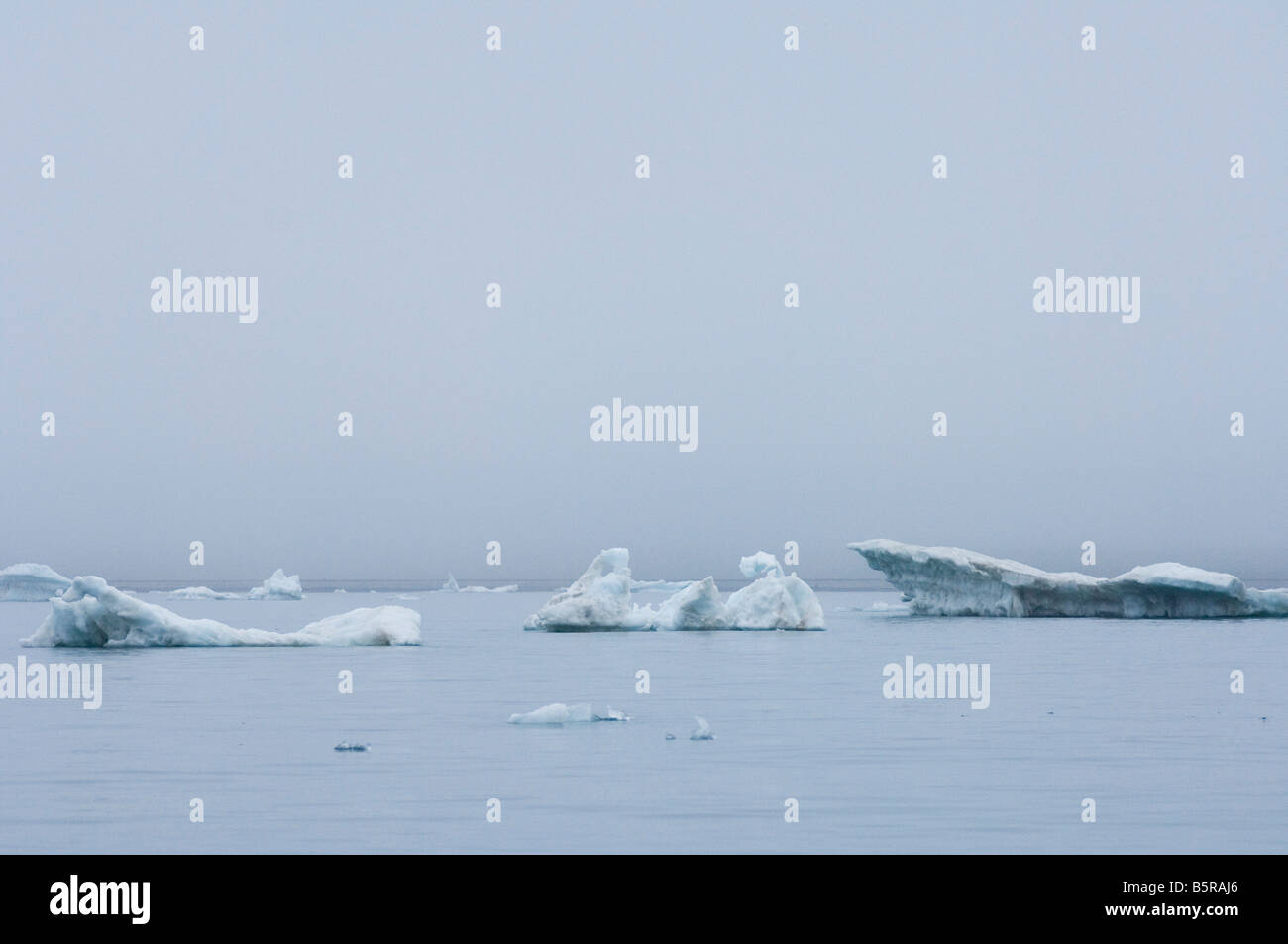 melting shorefast ice in the Beaufort Sea Arctic Ocean off the coast of ...