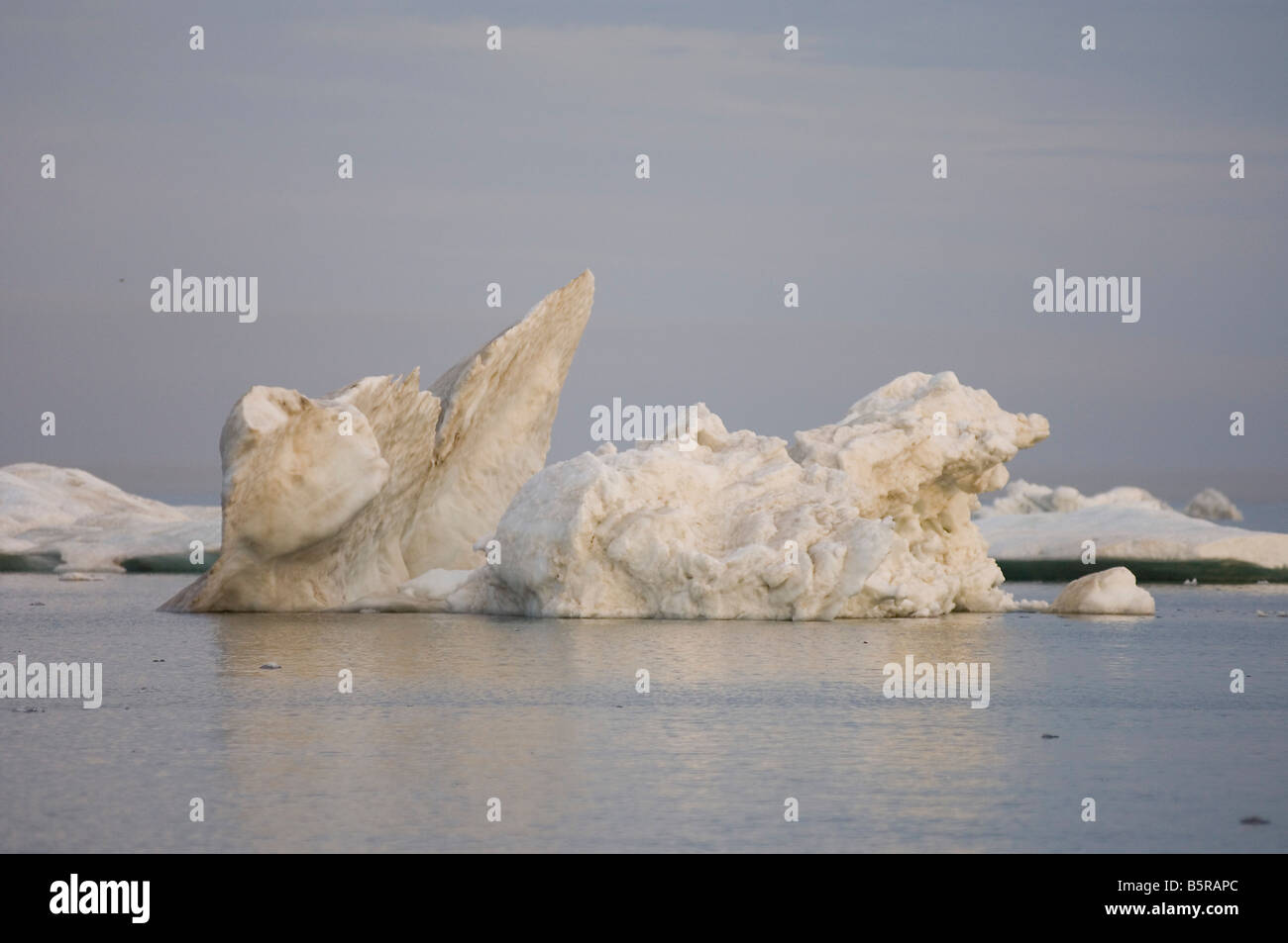 melting shorefast ice in the Beaufort Sea Arctic Ocean off the coast of ...